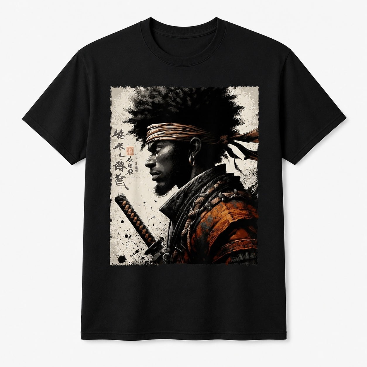 African Warrior Katana Graphic T-Shirt, Vintage Style Unisex Classic ...