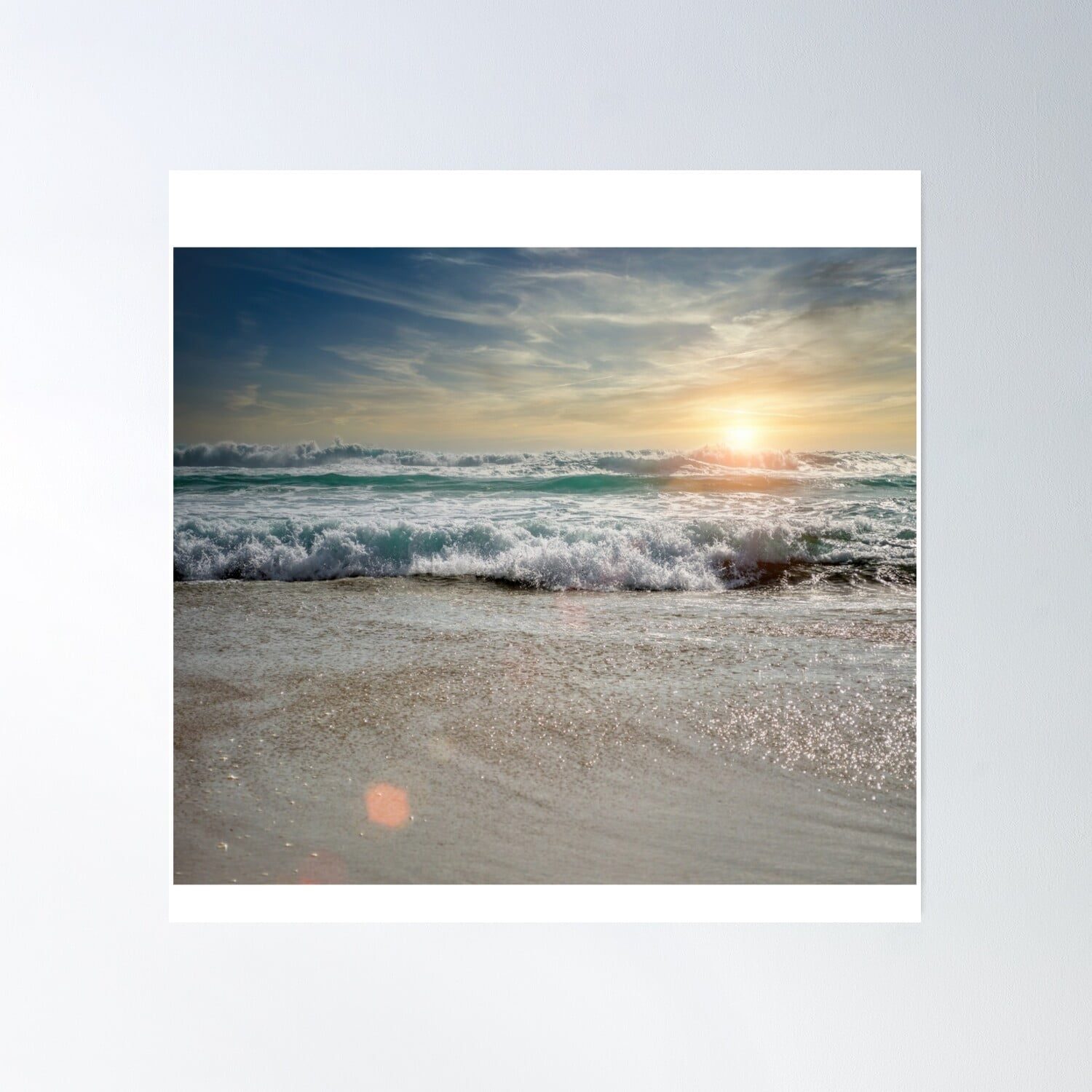 African Waves Poster Wall Art, Modern Wall Decor, 24x24 UNFRAMED ...