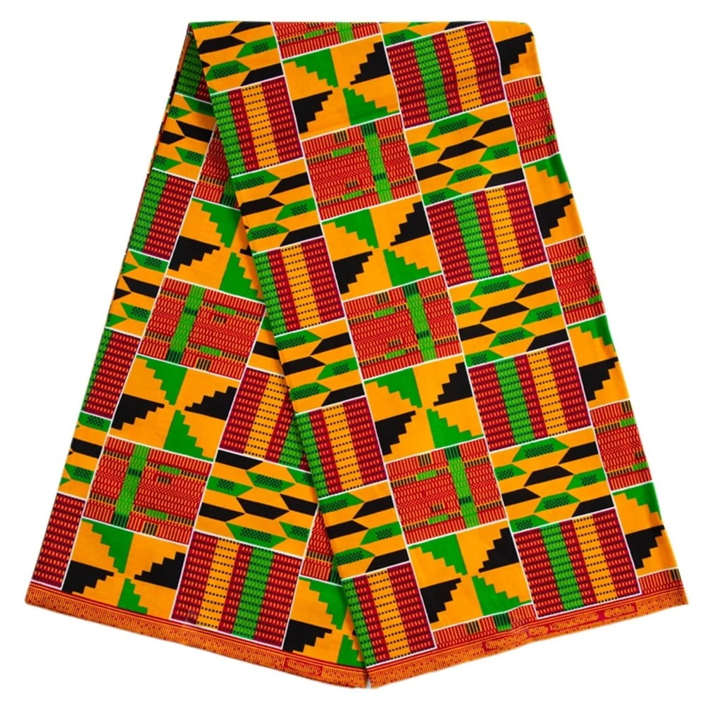 African Wax Cloth Simulation Wax Printed Flower Cloth African Dress ...