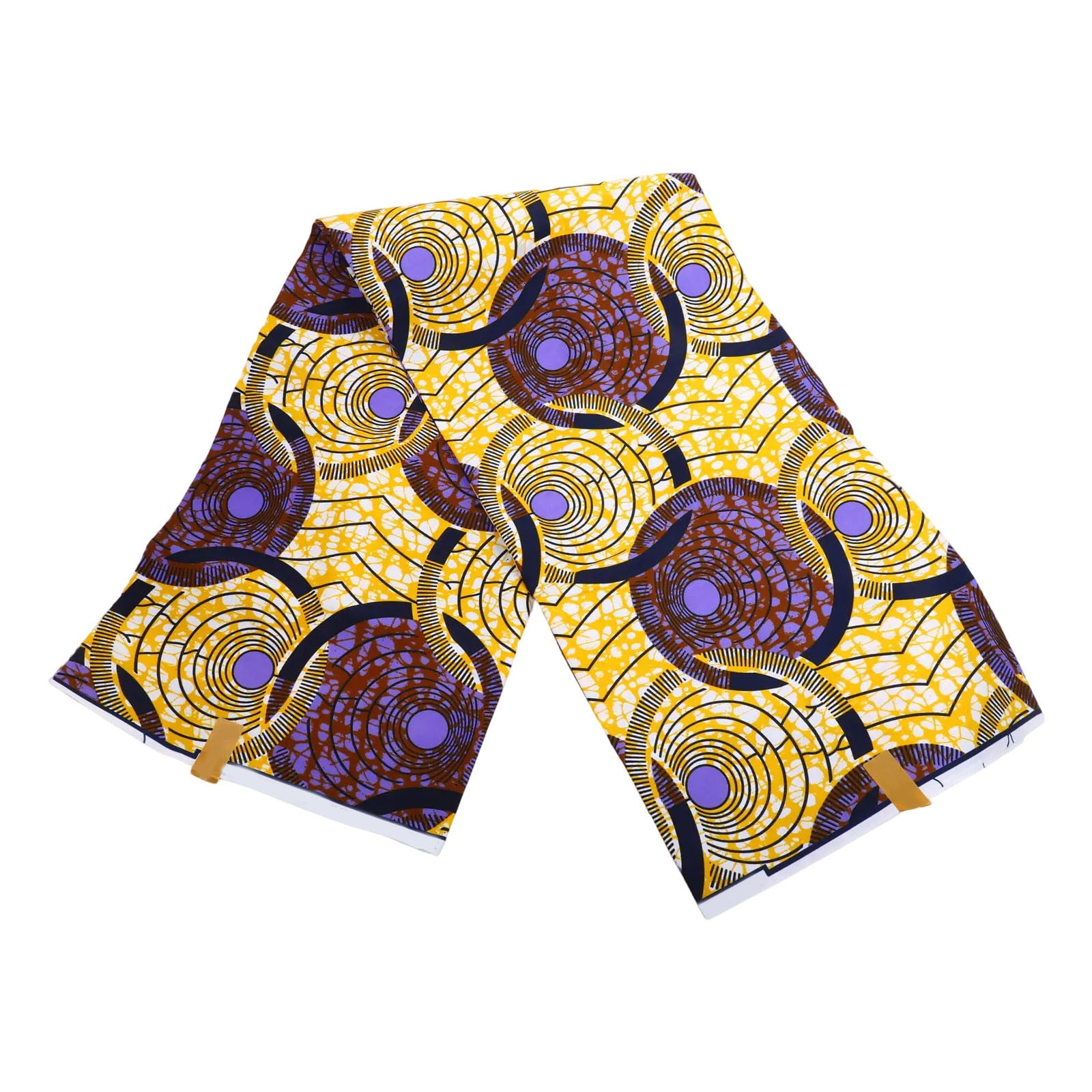 African Wax Dyed Fabric High Quality Batik Print Gold Wax Soft Pagne ...