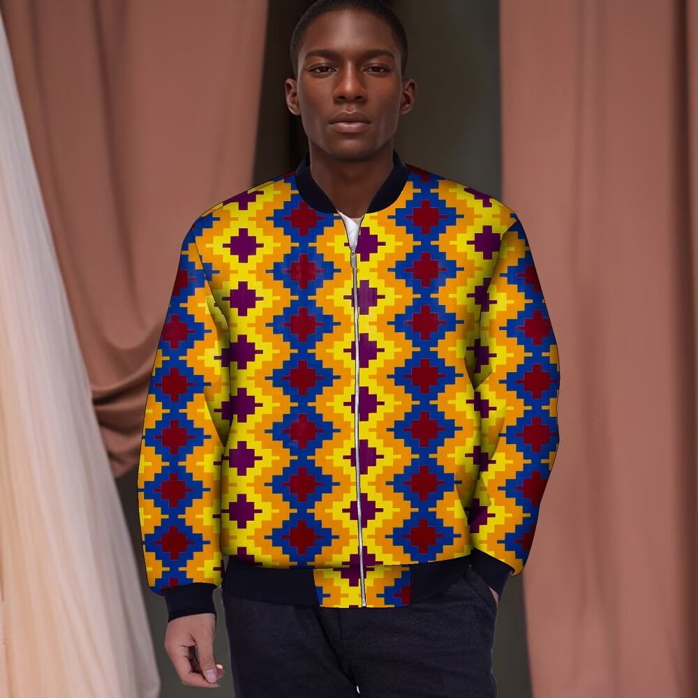 African Wax Printed Cotton winter Jacket for men and women Ankara ...