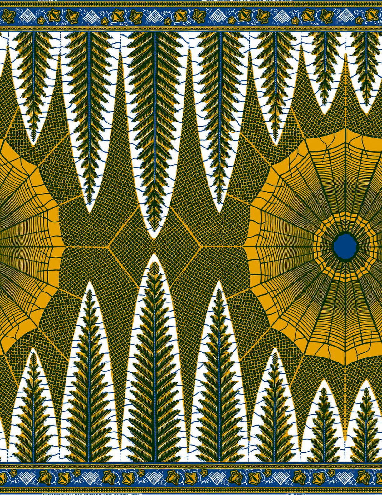 African Wax Prints Fabrics. Uniwax 100% cotton, 6 yards real authentic ...