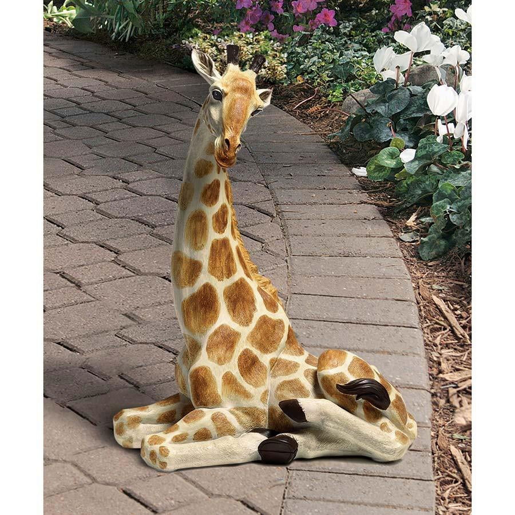 Toscano Large Decor African Wildlife Baby Giraffe Calf Statue Sculpture ...