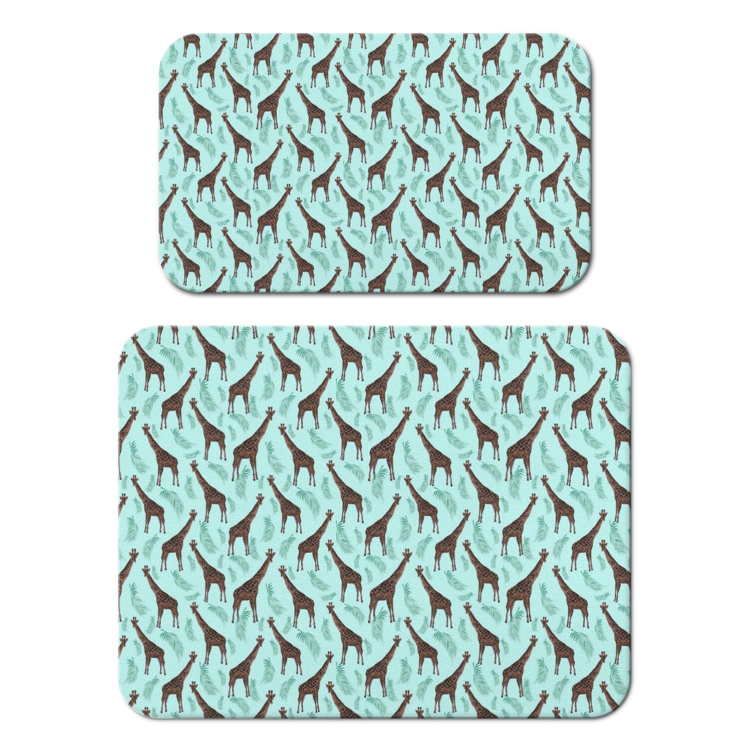 African Wildlife Coffee Maker Mats (2 Pack) Artistic Nature Print, 4 ...