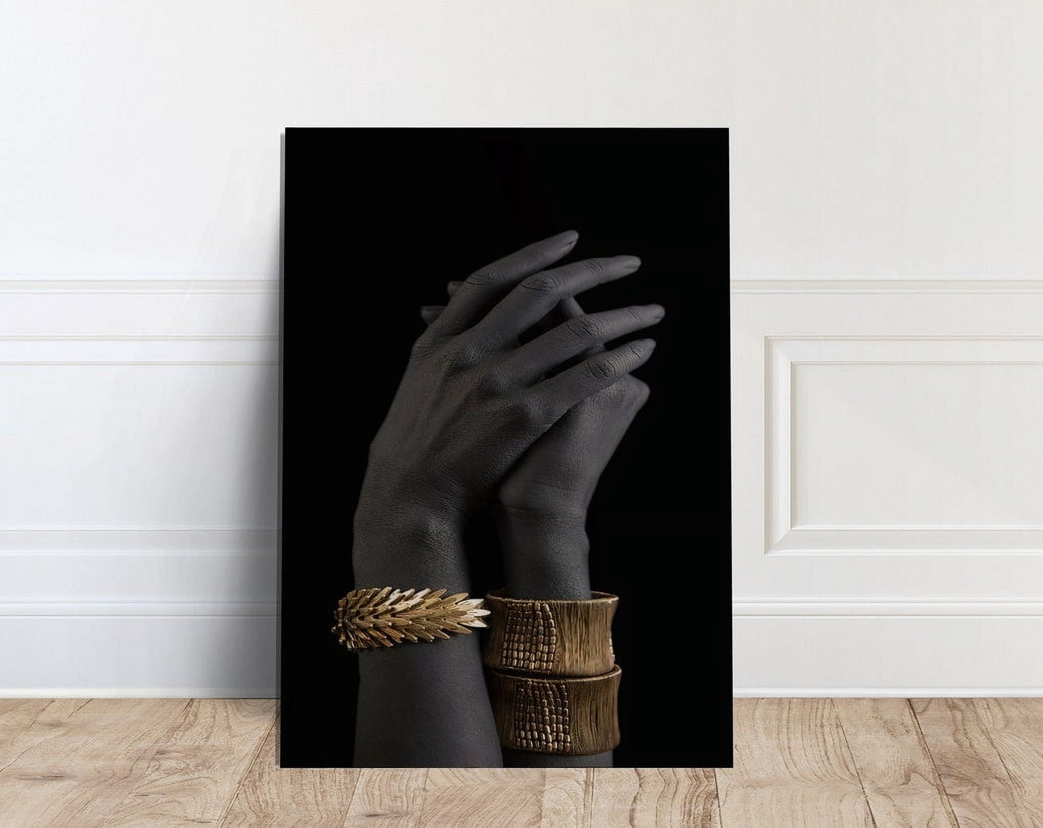 African Woman Hand With Gold Bracelet Wall Art ,Decor For Living Room ...