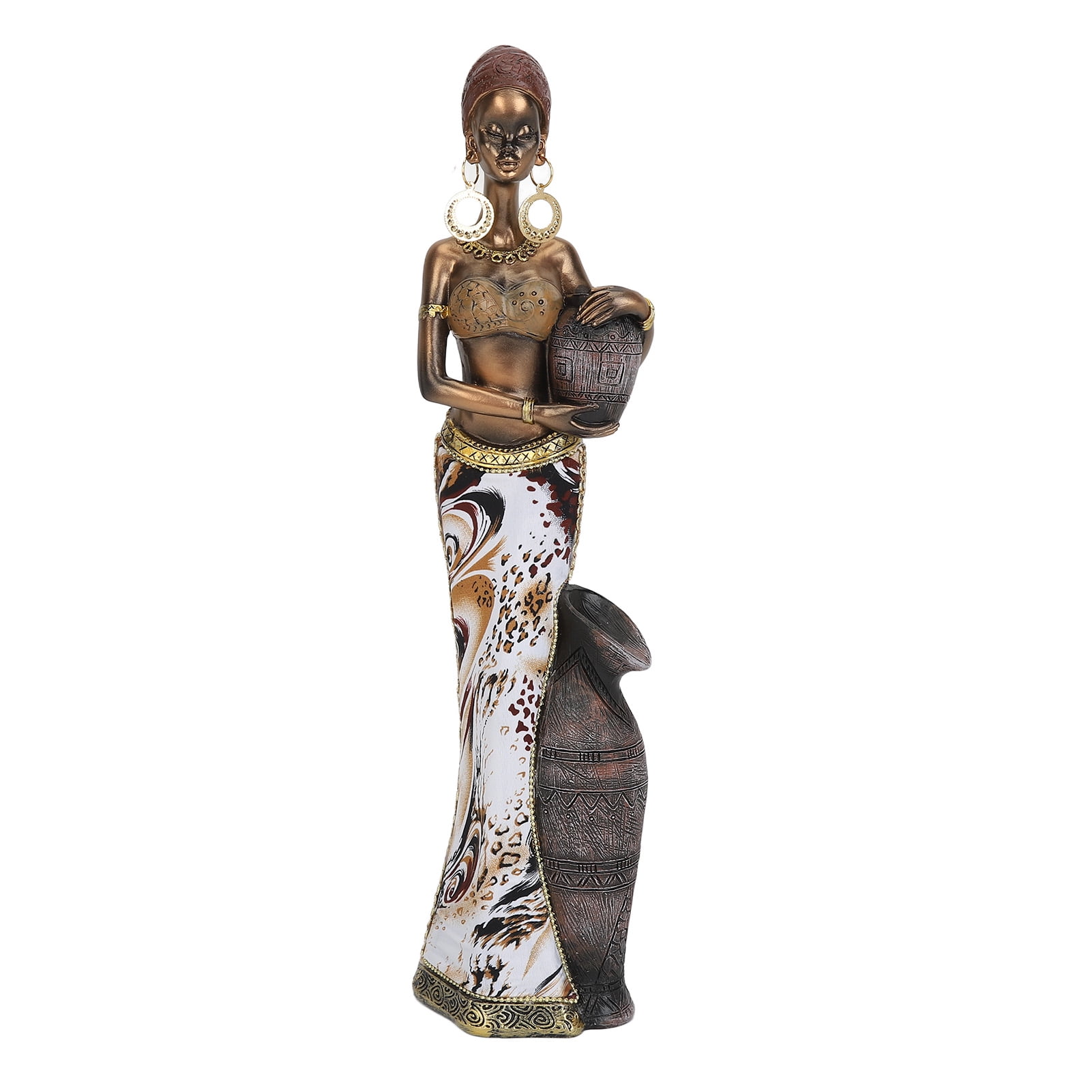 African Woman Statue Hand Made Resin Tribal Lady Figurine Vintage ...