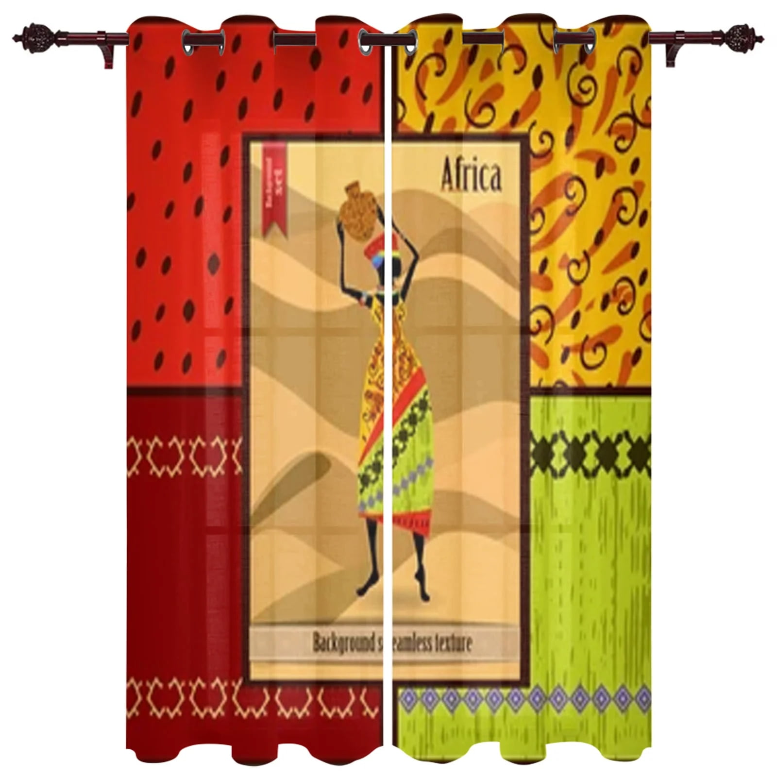 African Woman Window Curtains For Living Room Bedroom Luxury Modern ...