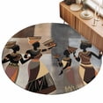 African Women Area Rug, Tribe Ethnic Style Non-Slip Felt Rubber Backing ...