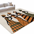 African Women Area Rugs 3x5ft Black Women Washable Rug, Non Slip Indoor ...