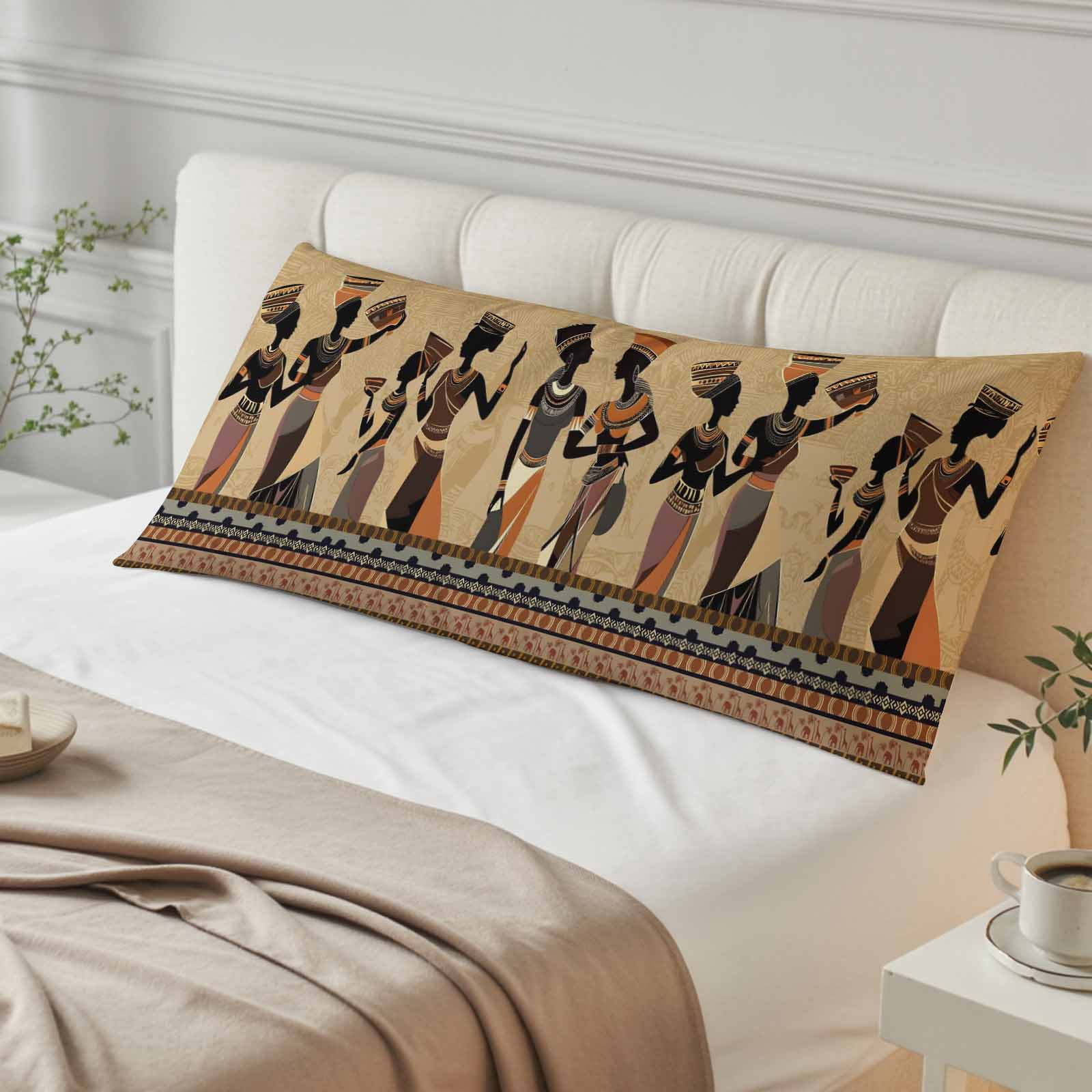 African Women Body Pillow Cover, Pillowcase Protectors with Zipper ...