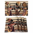 African Women Cotton Linen Placemats Set of 8, Ethnic Style Washable ...