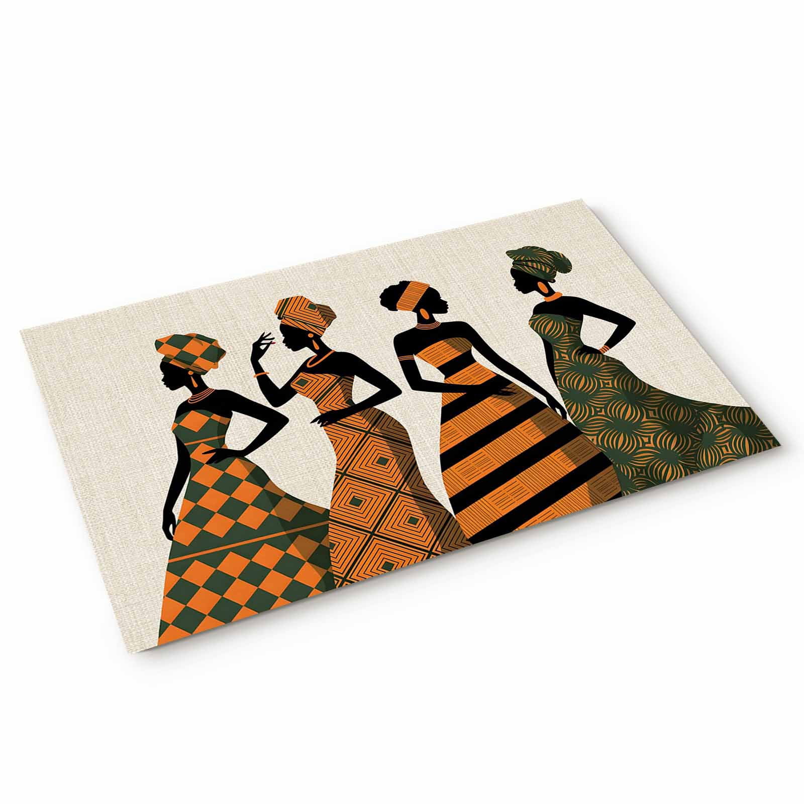 African Women Door Mat Black Women Non Slip Absorbent Entrance Mat ...