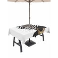 African Women with Earrings Rectangle Outdoor Tablecloth with Umbrella ...