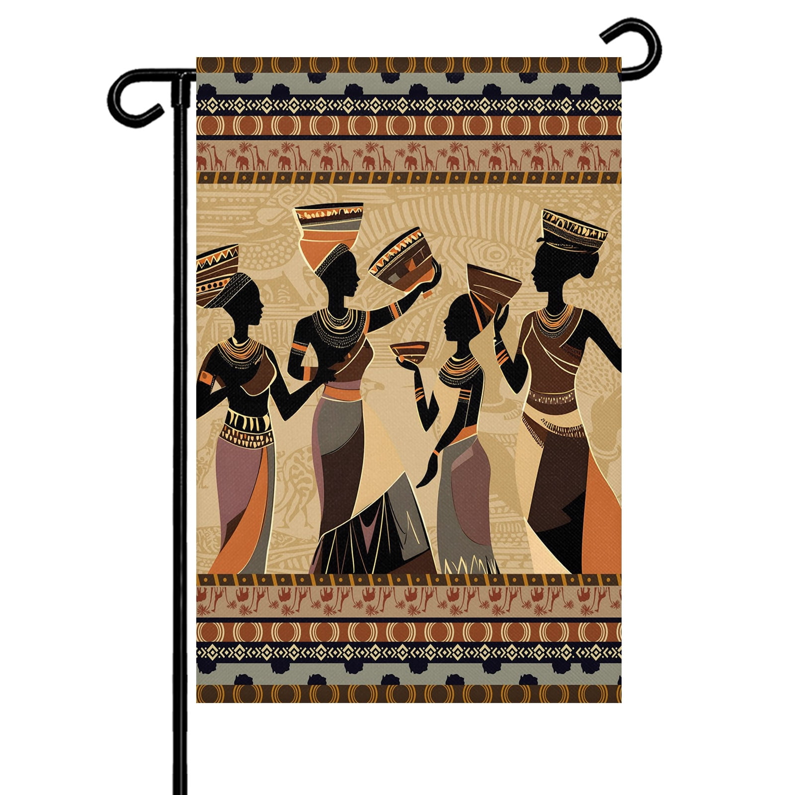 African Women Garden Flag 12x18 Inch Ethnic Style Double Sided Small ...