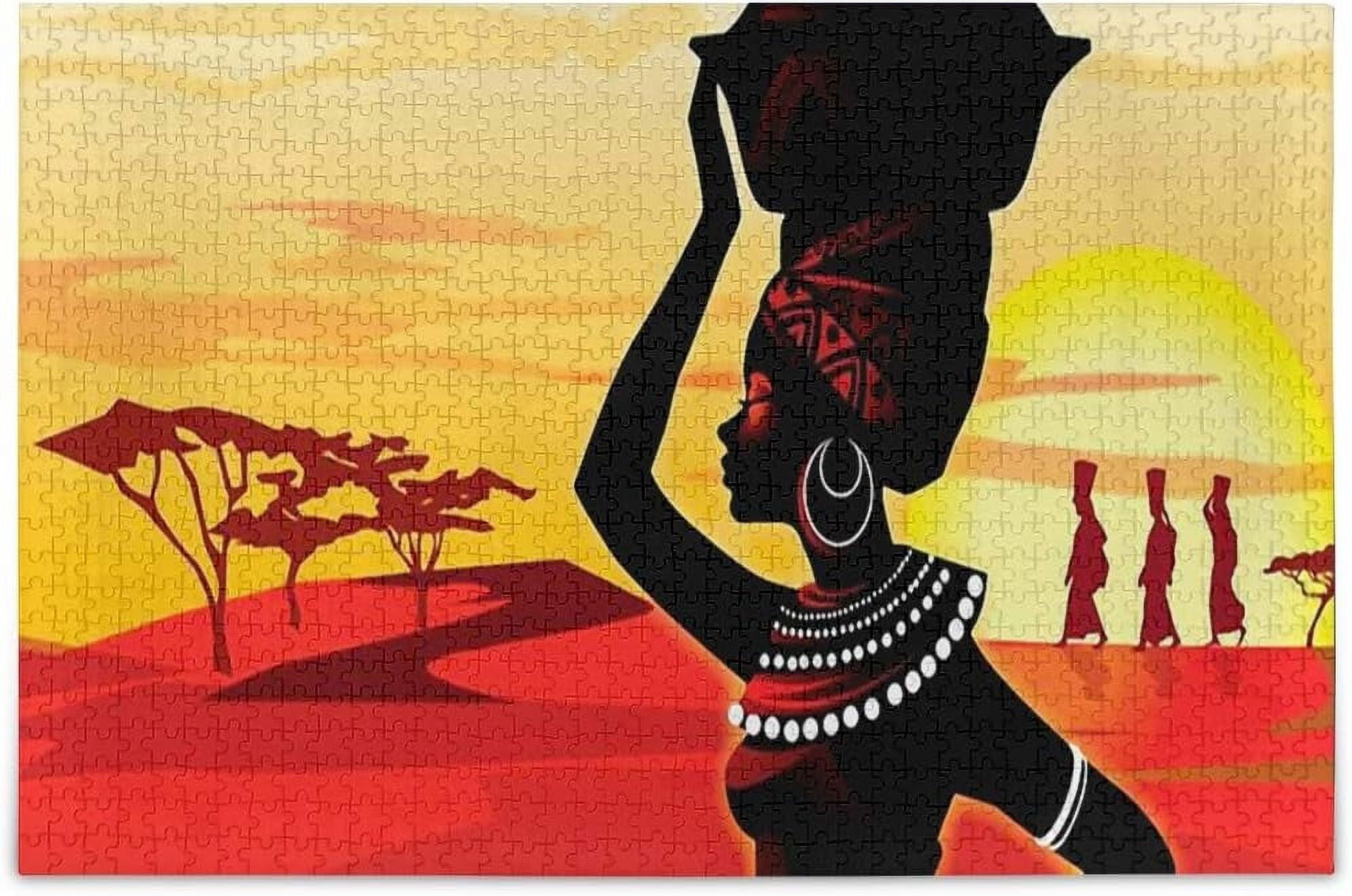 African Women Jigsaw Puzzles 500 Piece Educational Puzzles Toys for ...