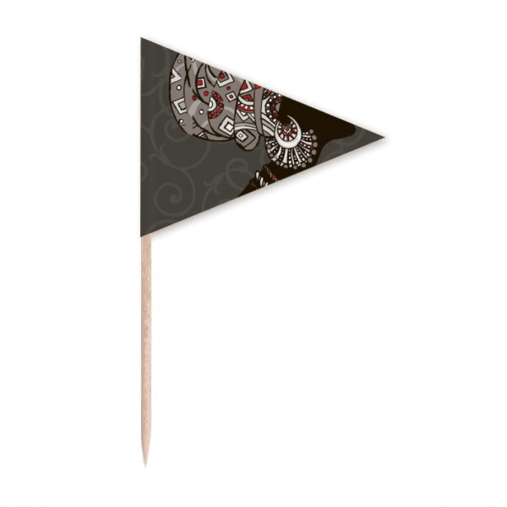 African Women LadyAboriginal Headdress Toothpick Triangle Cupcake ...