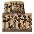 African Women Placemats for Dinning Table Set of 6, Black Girl Retro ...