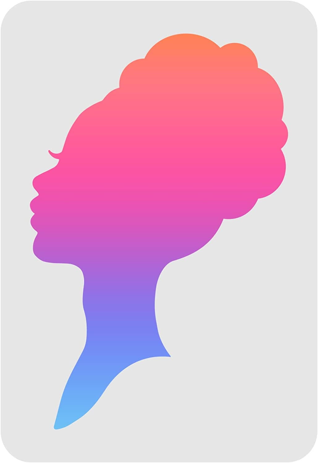 African Women Queen Stencil Template 11.6x8.3 inch Plastic Woman Head ...