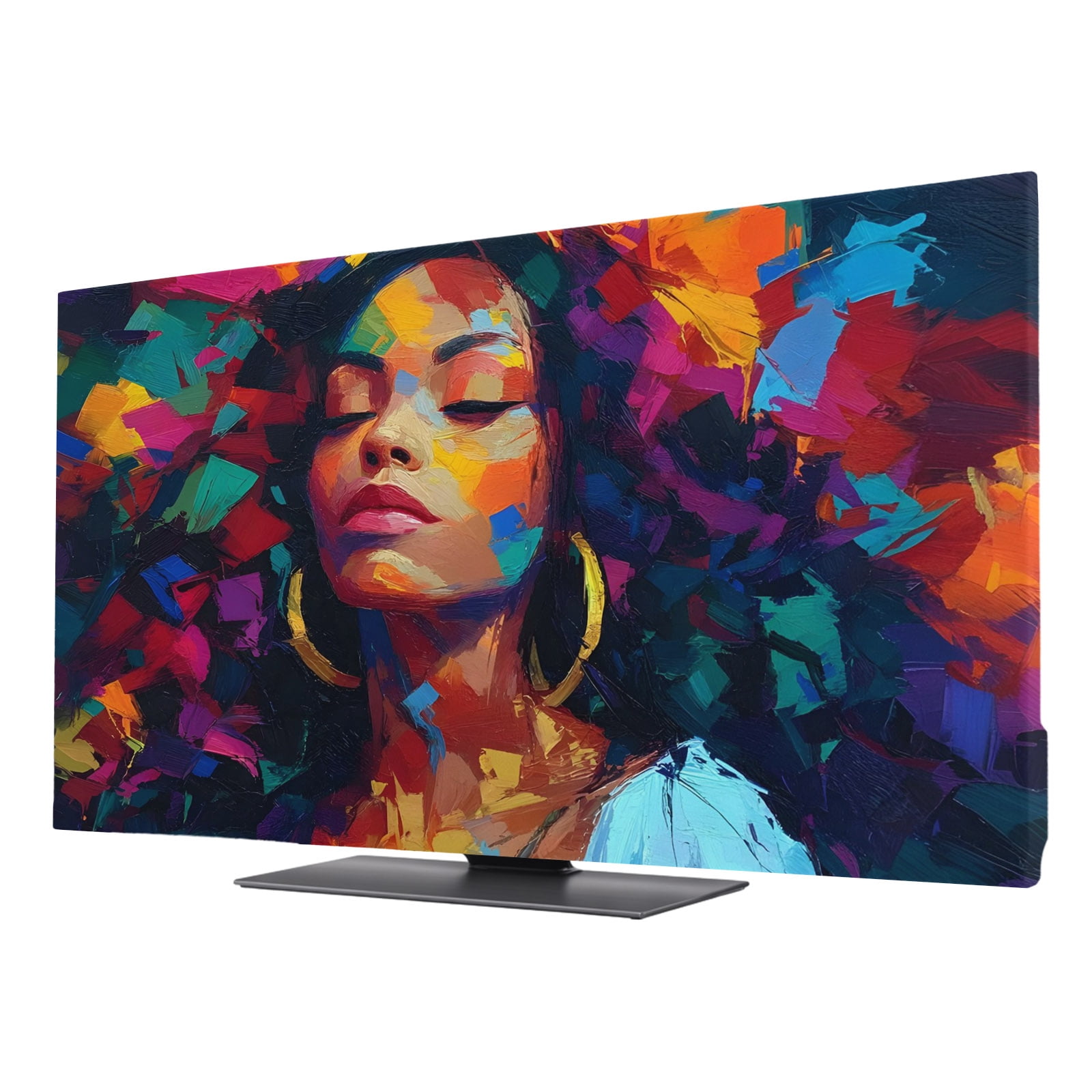 African Women TV Cover for 32 Inch Screen,Stretch Fabric Dustproof TV ...