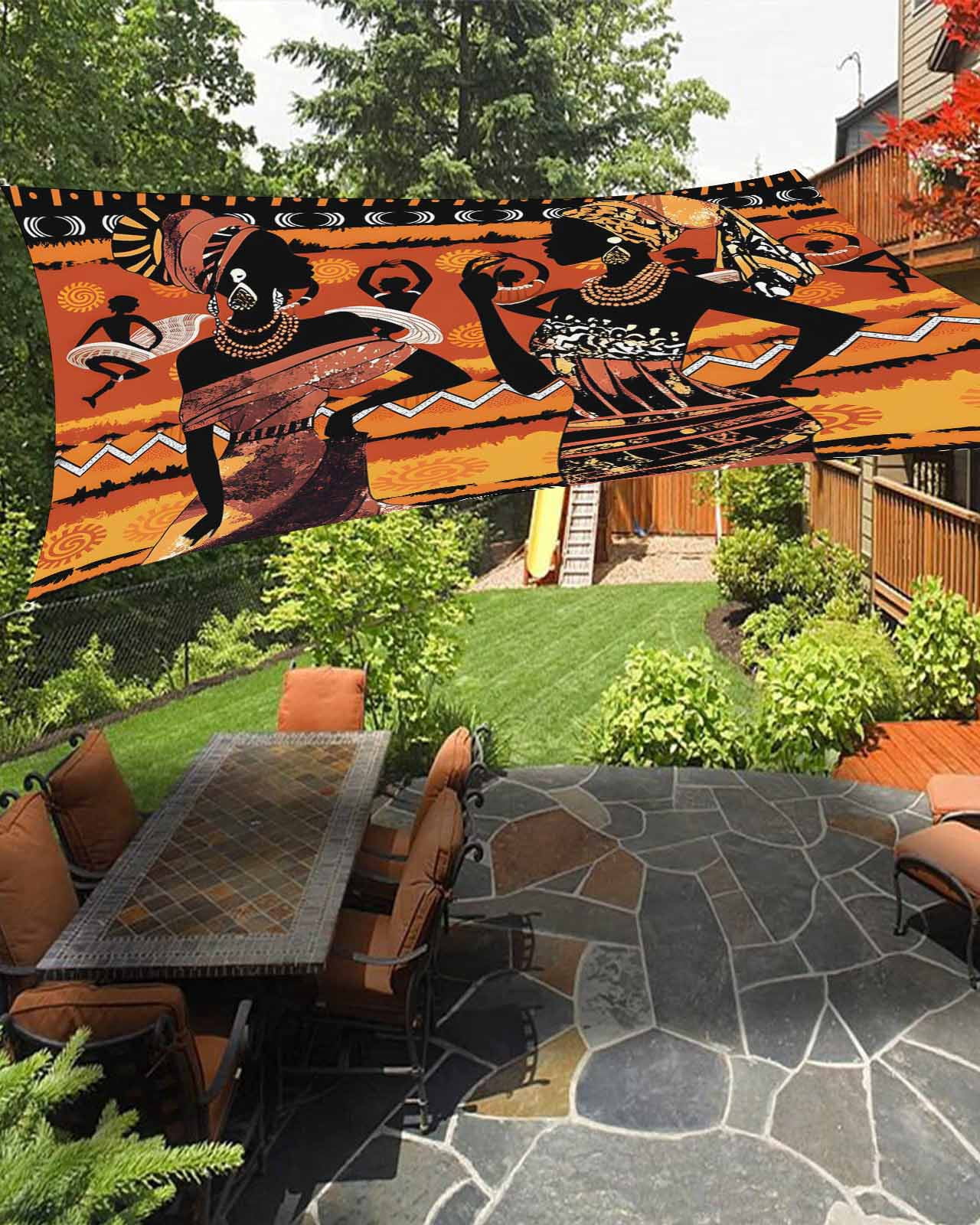 African Women Waterproof Sun Shade Sail Tribe Ethnic Style Traditional ...