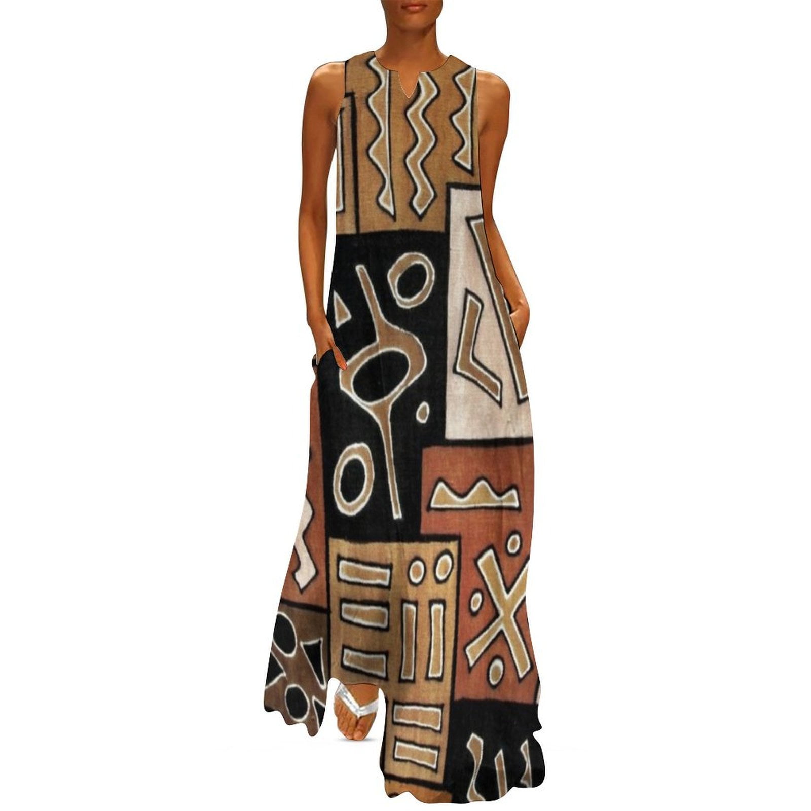 African ethnic print Long Dress elegant dress women's summer clothing 2025 dresses korean style ...