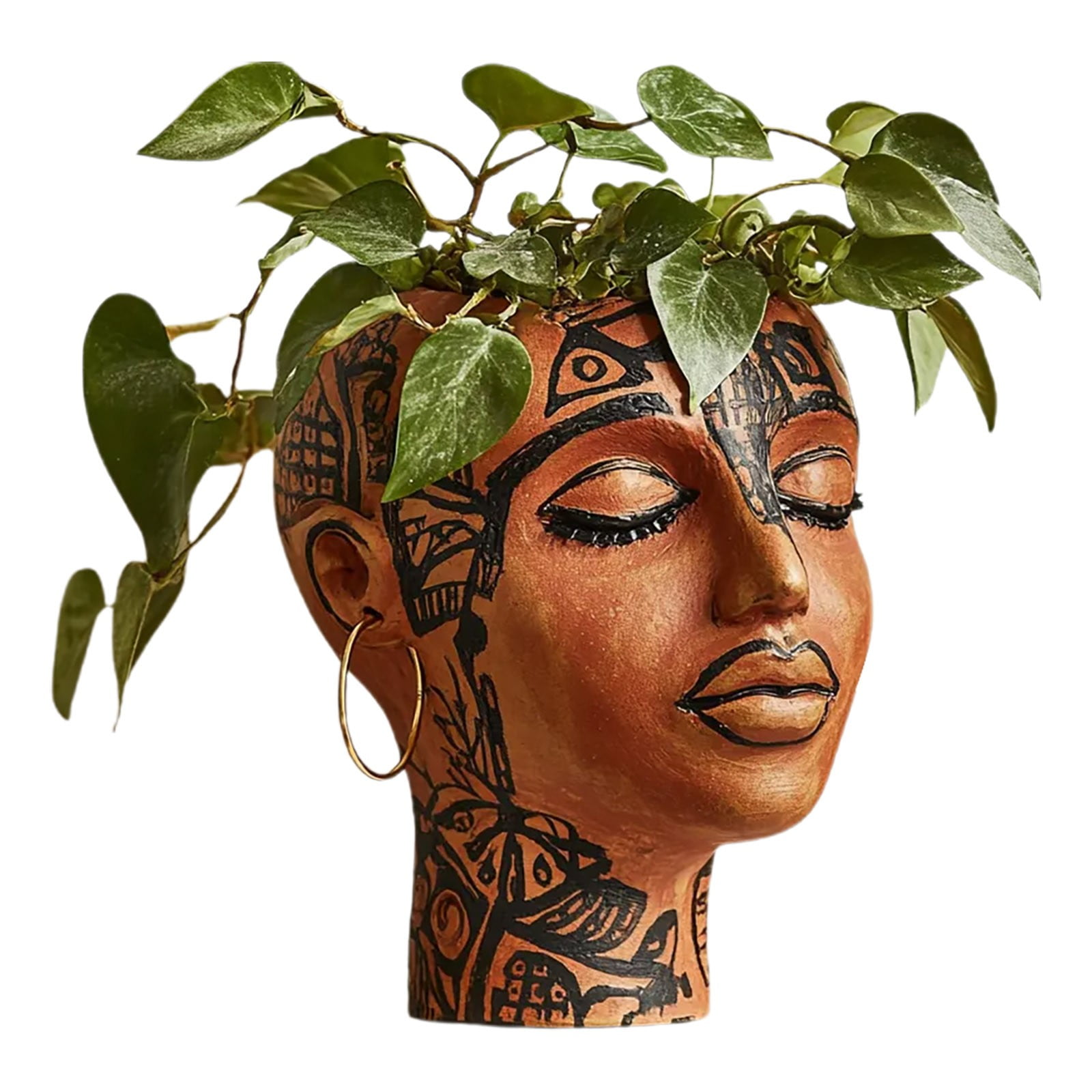 African goddess Flower Pot Planting Pottery, Home Planting Rack, Resin ...