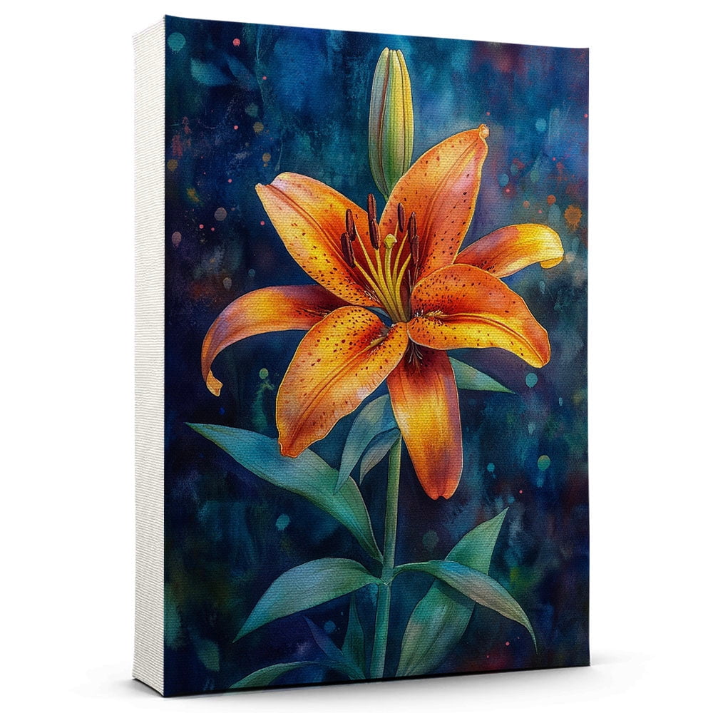African lily Flower Canvas Wall Art 8x12 inches - Vintage Cottagecore ...