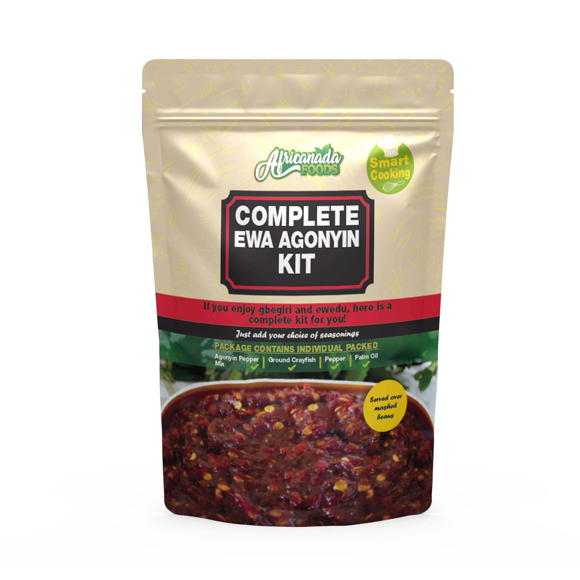 Africanada Foods Complete Ewa MZF22 Agonyin Kit with individual packed ...