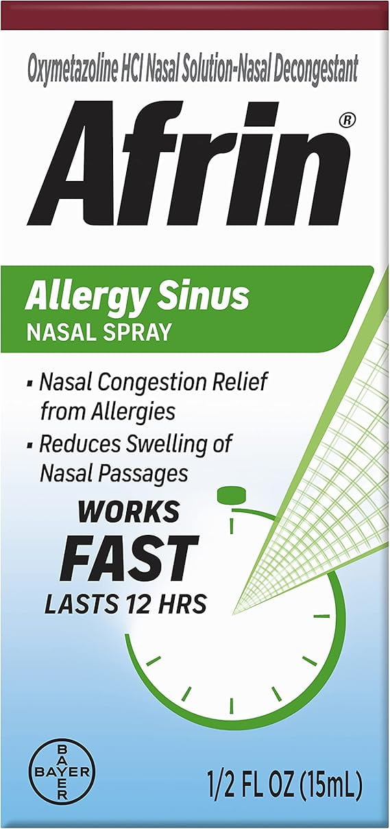 Afrin 12Hr Allergy Sinus Congestion Relief Nasal Sprays, 0.5 oz, 6-Pack - Walmart.com
