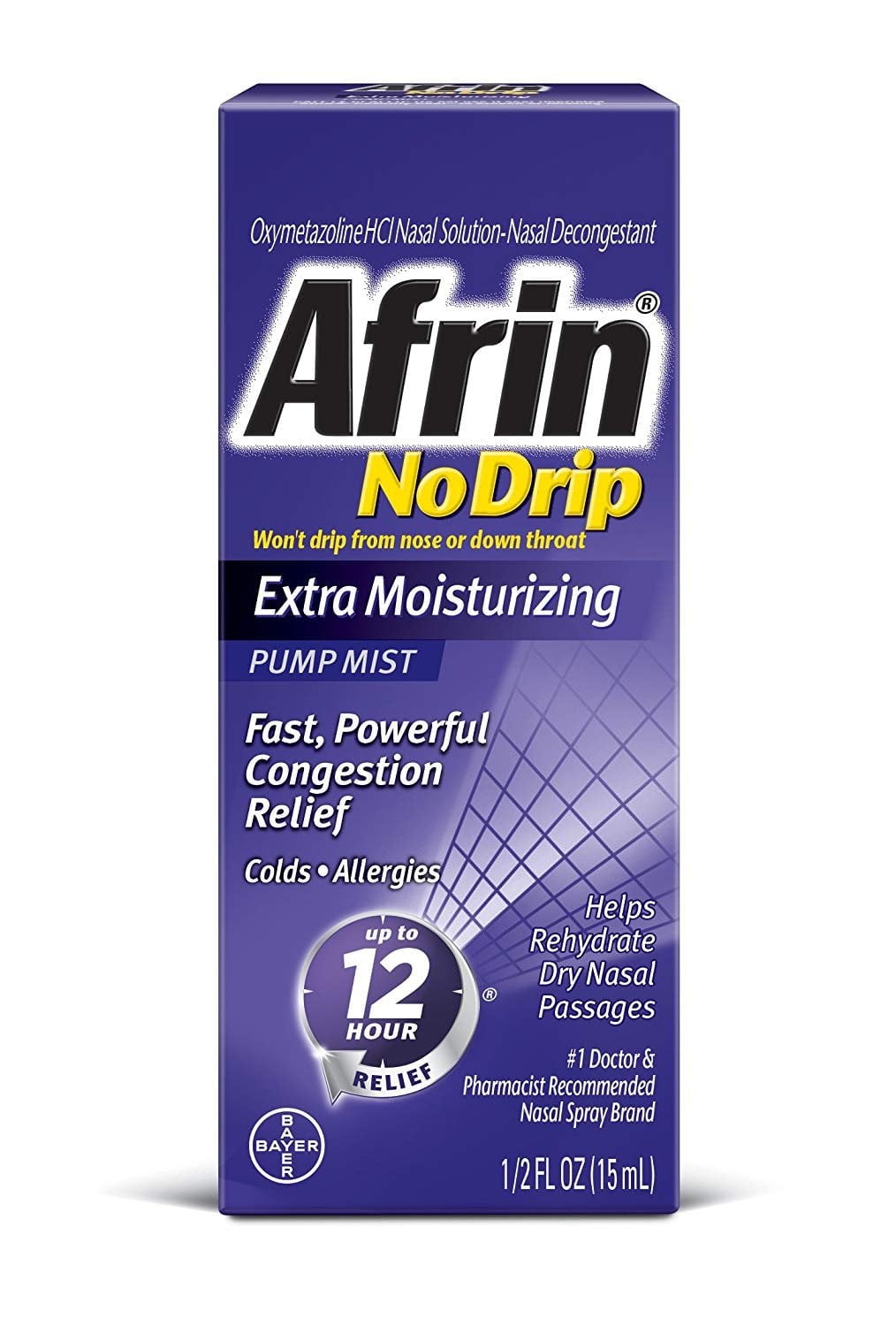 Afrin No Drip Pump Mist, Extra Moisturizing 15 mL - Walmart.com