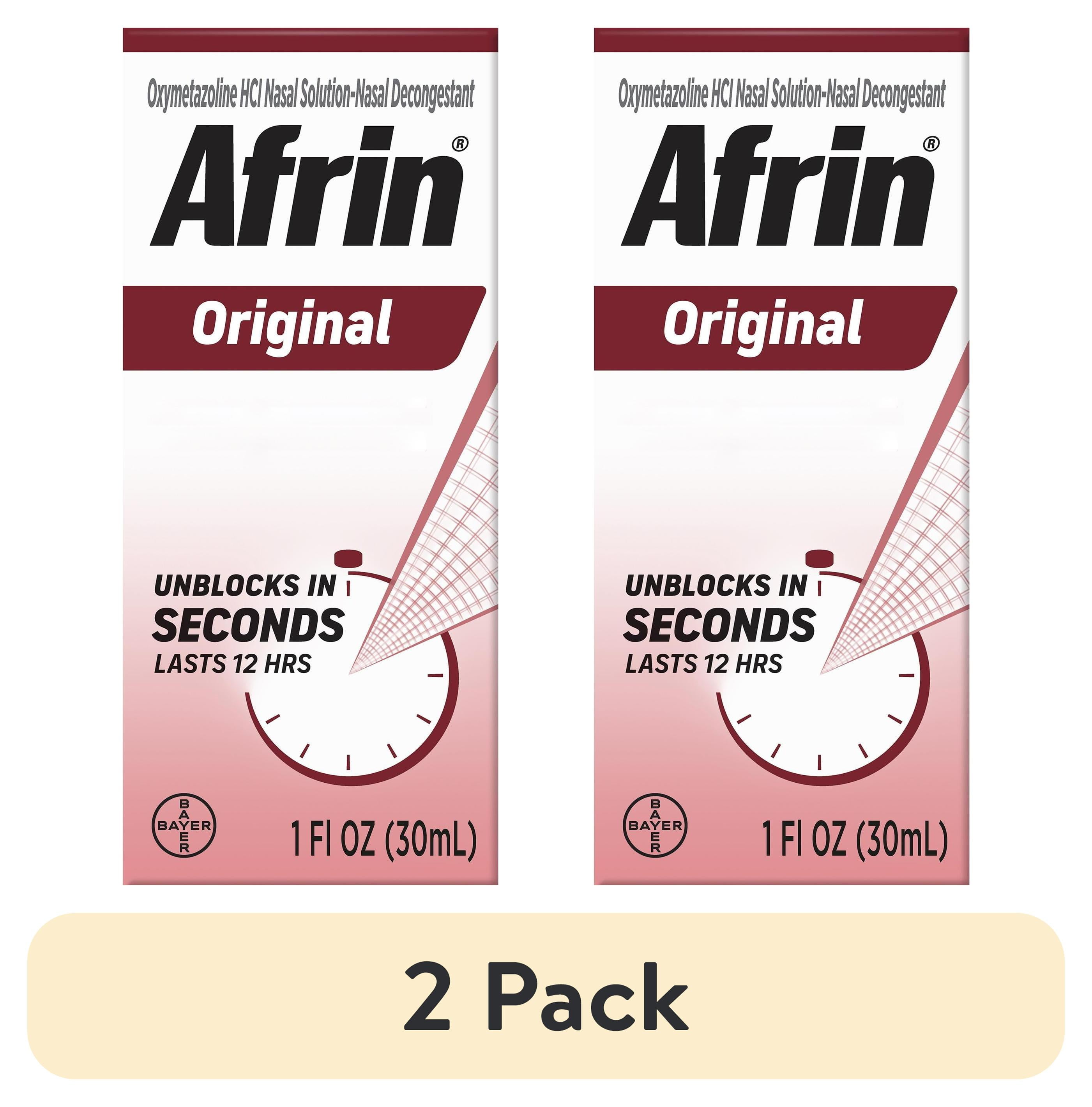 (2 pack) Afrin Original 12 Hour Nasal Congestion Relief Spray - 30 ml - Walmart.com