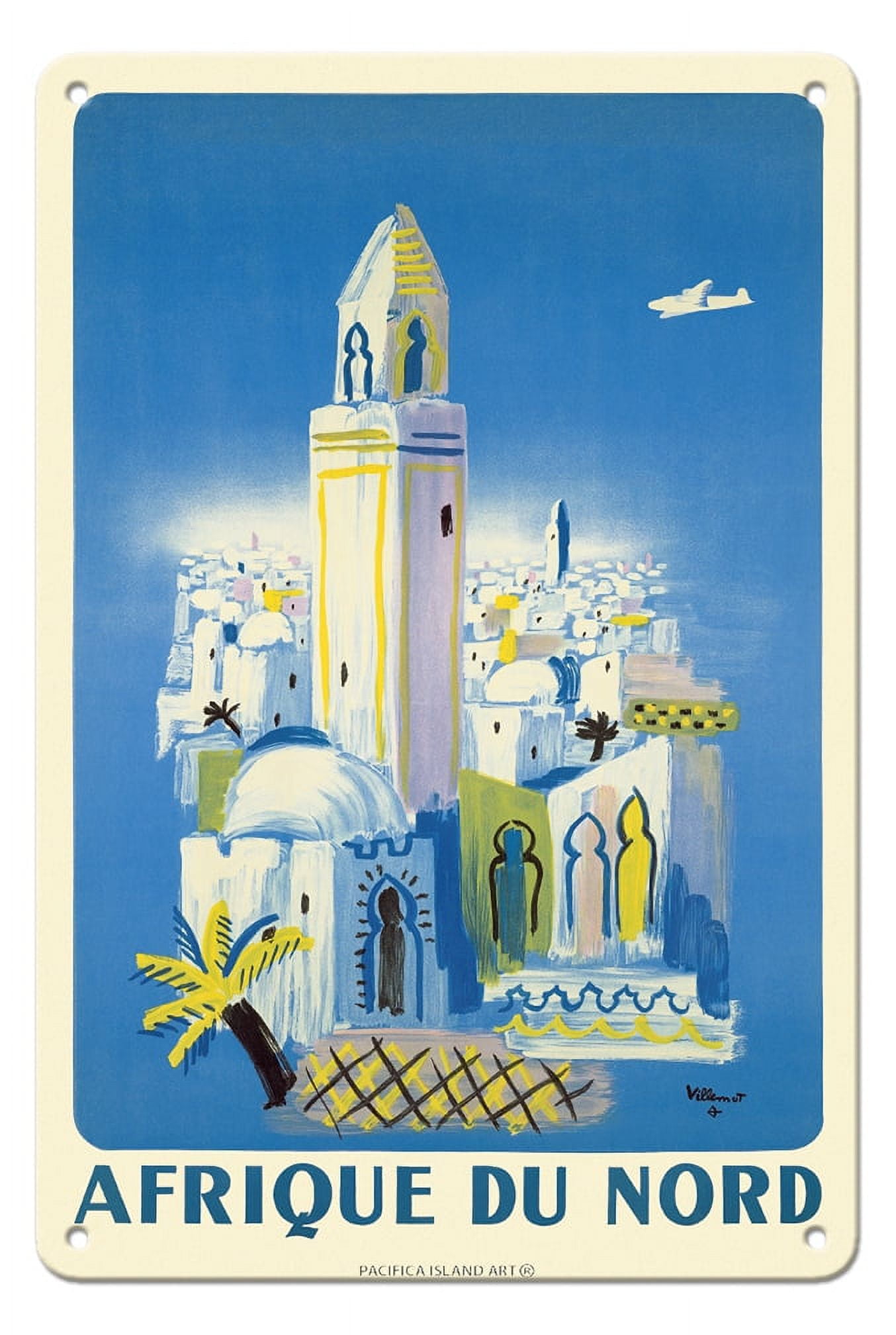 Afrique du Nord (Africa of the North) - Vintage Airline Travel Poster ...