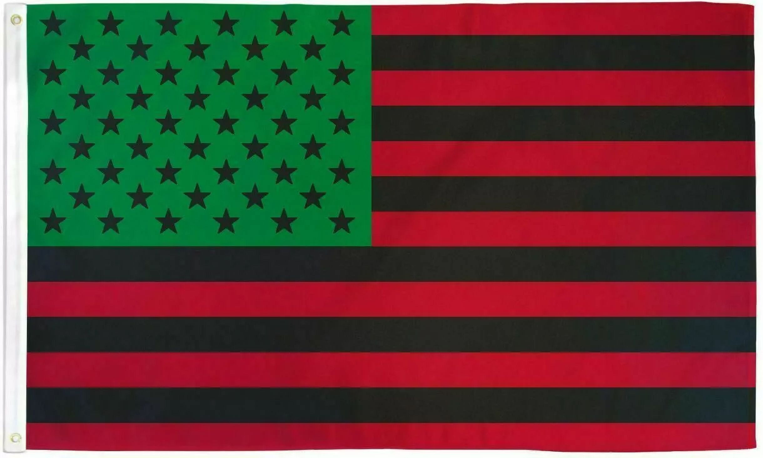 Afro American USA 3x5ft Poly Flag - African Unity - Heritage Flag - Pan ...