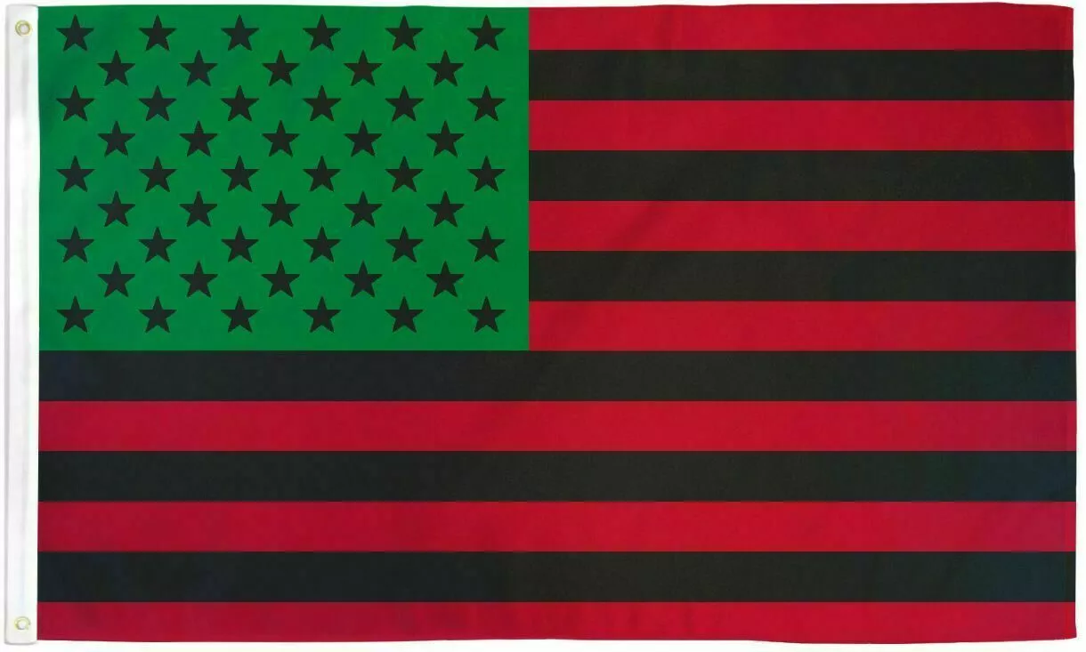 Afro American USA 3x5ft Poly Flag - African Unity - Heritage Flag - Pan ...