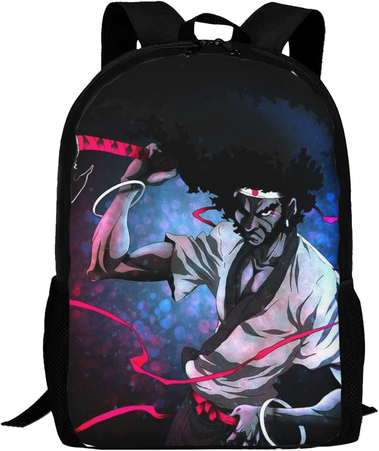 Afro Anime Samurai Backpack Laptop Backpacks Travel Work Bag Large ...