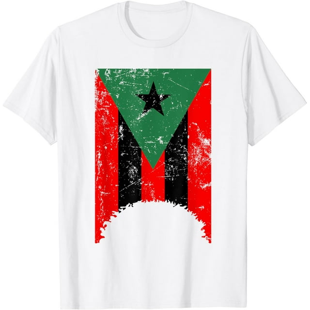 Afro Boricua Flag Funny Puerto Rico Africa Roots Pride Gift T-Shirt ...