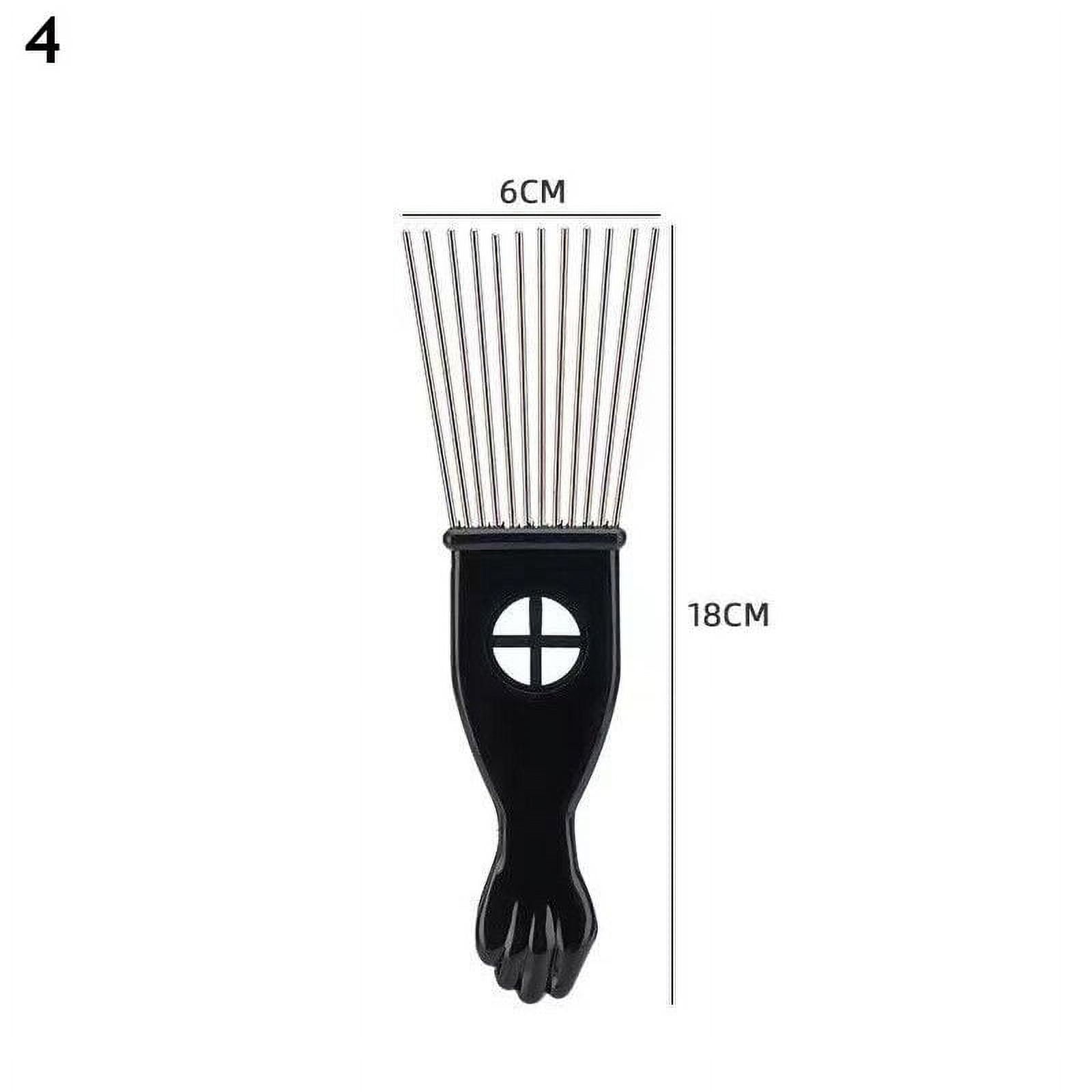 Afro Comb With Black Fist Metal Or Plastic African Hair Professional ...