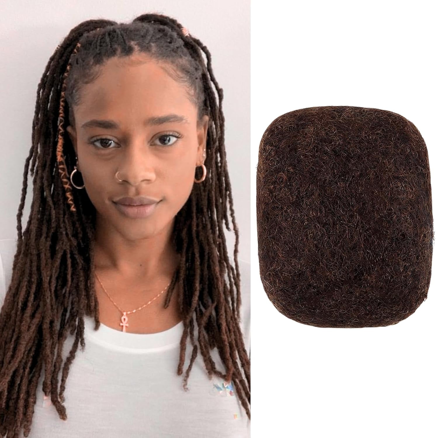 Afro Kinky Bulk 100% Human Hair 8inch 30g/Pack Afro Kinky Curly Bulk Bundles Hair for Making ...
