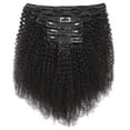 Afro Kinky Curly Clip In Hair Virgin Remy 100% Human Hair 8pcs 120g/set ...
