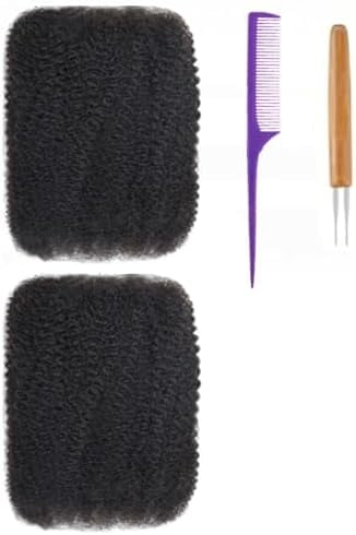 "Afro Kinky Curly Human Hair 12 Inch, 100g (2 Packs) Human Hair for Loc ...