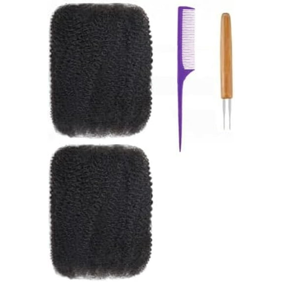 "Afro Kinky Curly Human Hair 12 Inch, 100g (2 Packs) Human Hair for Loc ...