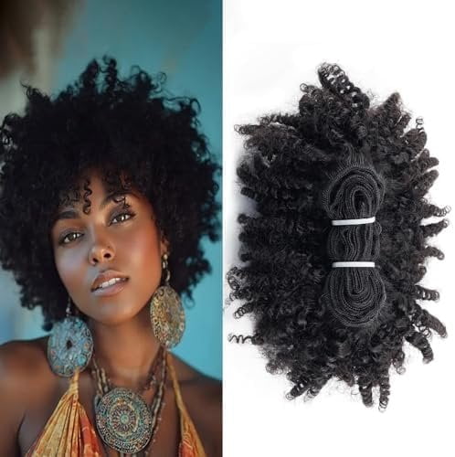Afro Kinky Curly Human Hair 4B 1 Bundle 100g Brazilian Remy Human Hair ...