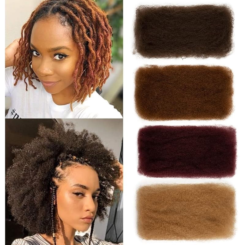Afro Kinkys Bulk Human Hair for Dreadlock Extensions Loc Repair ...