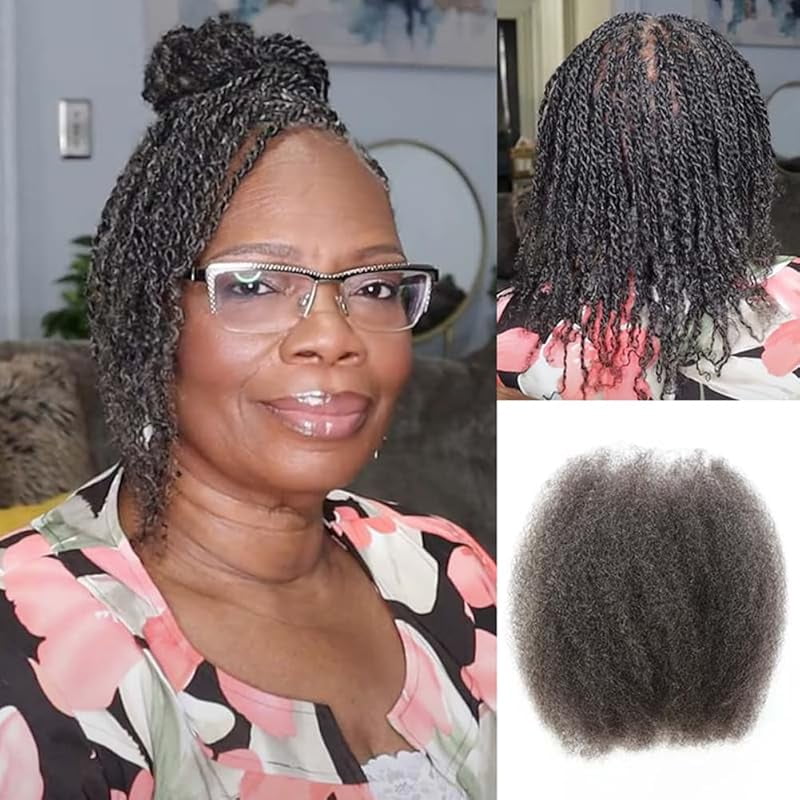 Afro Kinkys Bulk Human Hair for Dreadlock Extensions Loc Repair ...