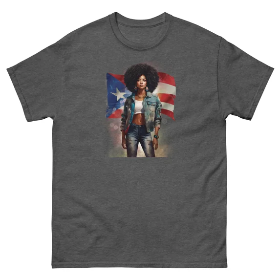 Afro-Latina Black Spanish Puerto Rico Flag Caribbean Unisex Vintage ...