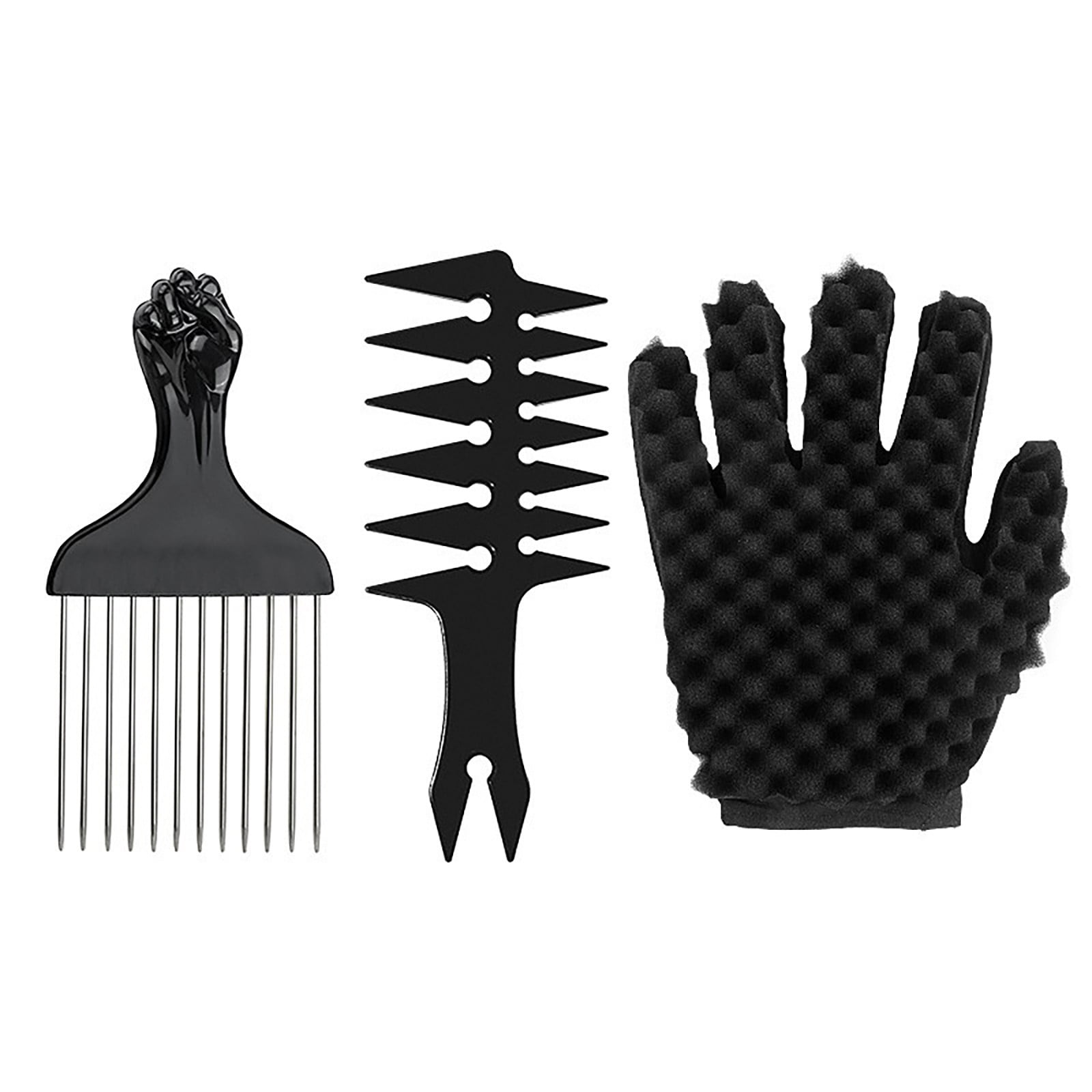 Afro Perm Curling Kit Hair Twisting Sponge Right Hand Pick Tool ...