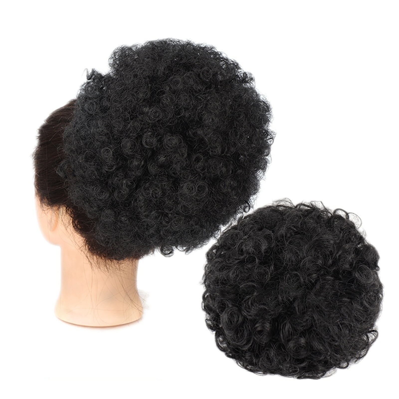 Afro Puff Drawstring Ponytail Extension for Black Women, Short Kinkys ...