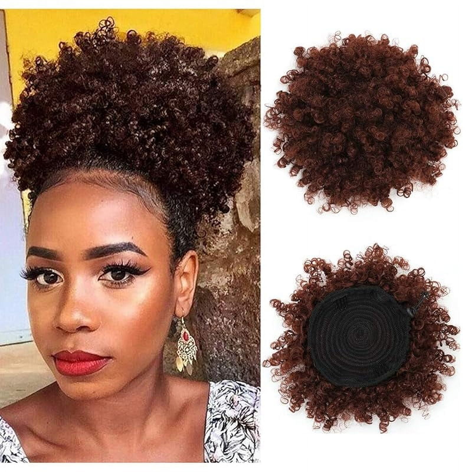 Afro Puff Drawstring Ponytail For Short Natural Hair, High Puff ...