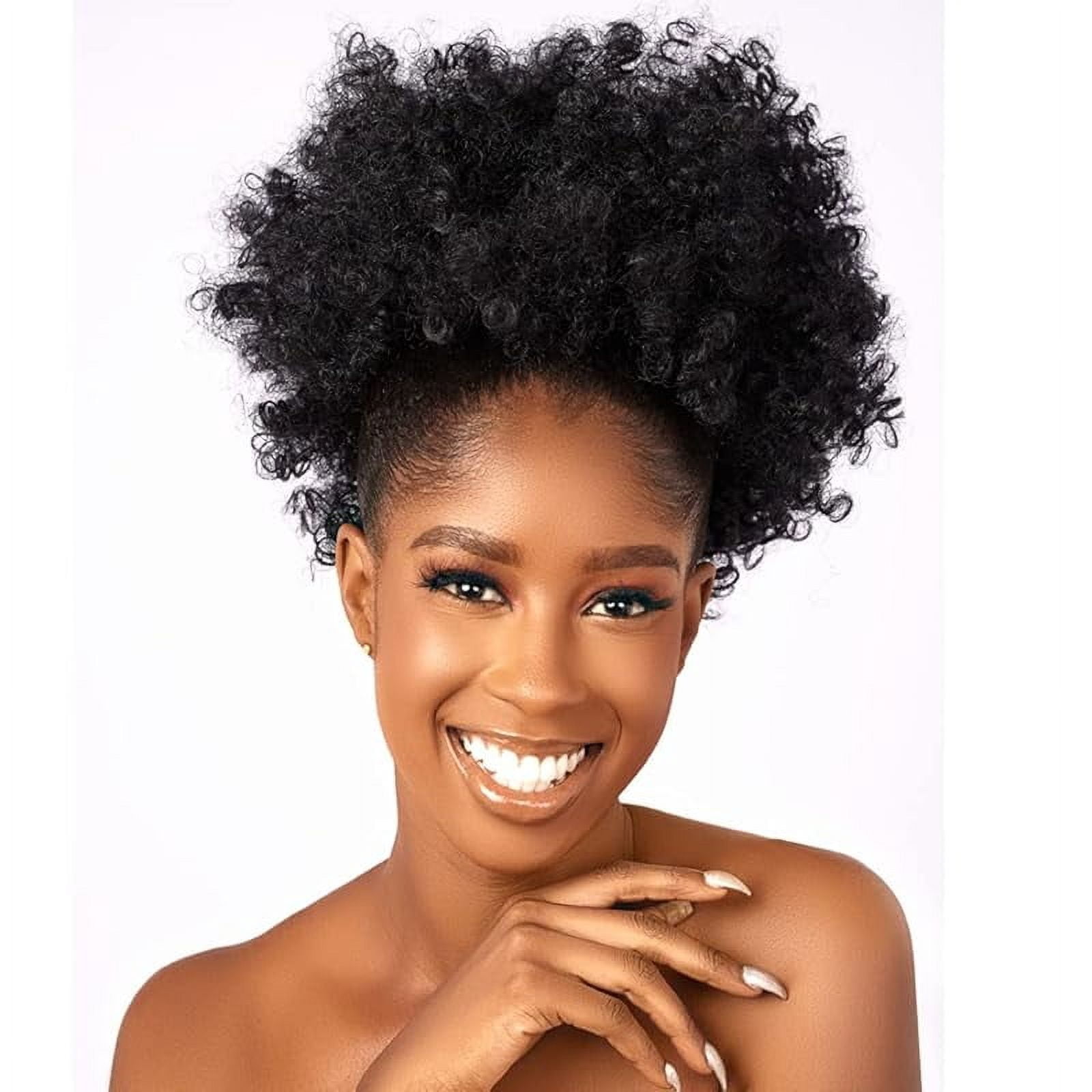 Afro Puff kinky curly Drawstring Ponytail Extension for Black Women ...