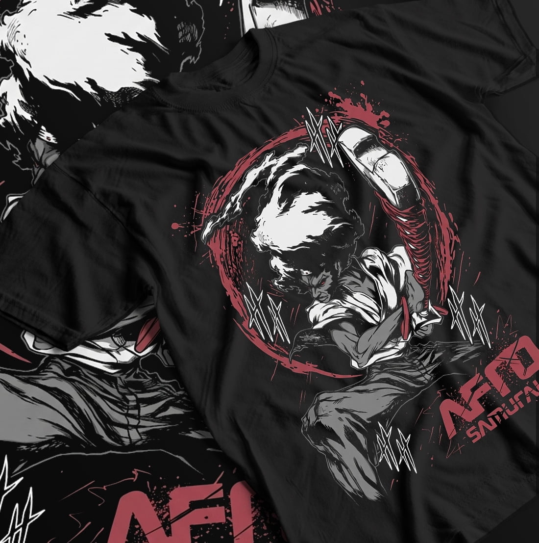 Afro Samurai Unisex T-Shirt Afro Samurai Japanese Ninja Anime Manga All ...
